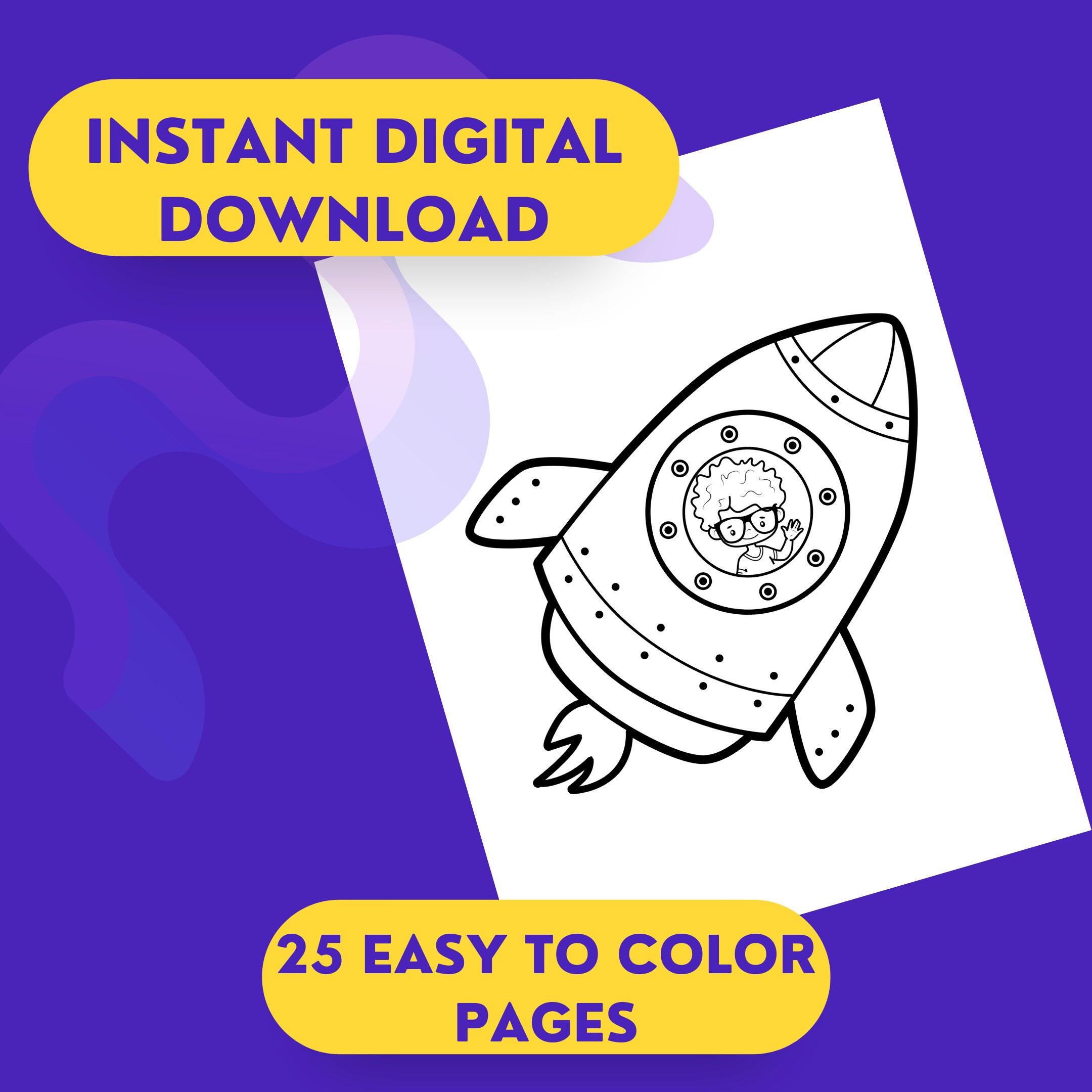 Fun, Printable Space Themed Kids Coloring Book/pages for Class Rooms ...