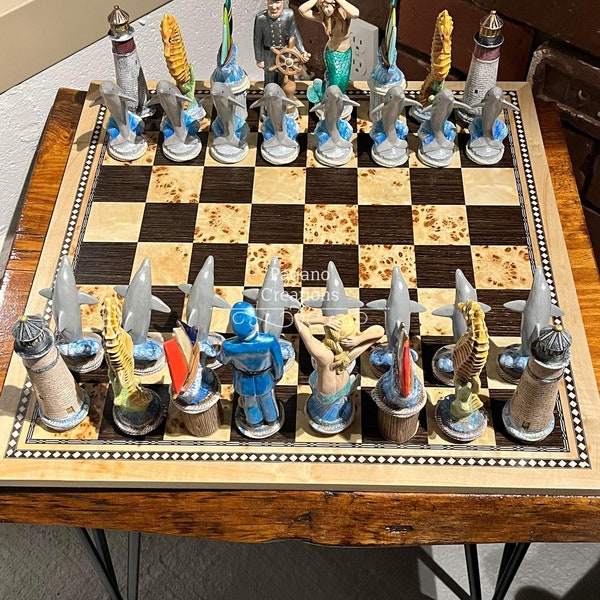 Antique Chess Set - Etsy