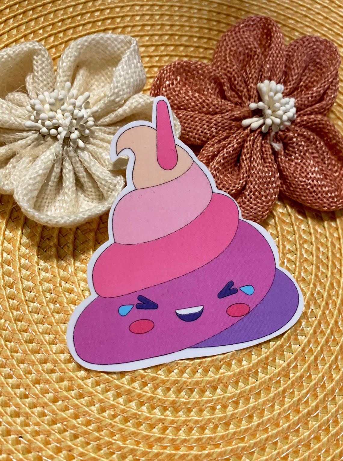 Cute Poop Sticker Unicorn Poop Rainbow Sticker Vinyl | Etsy