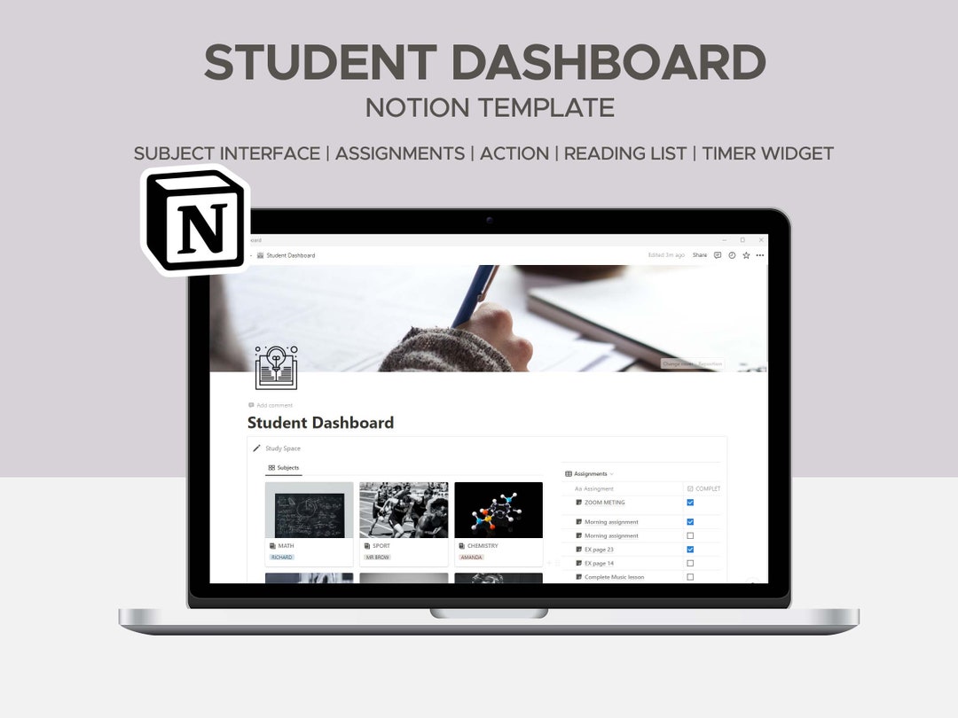 Notion Template | Student Dashboard | Study Tracker | To-do List ...