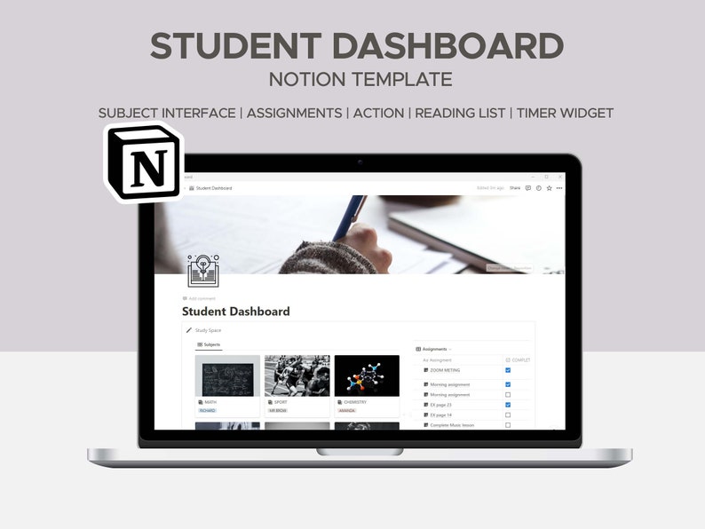 Notion Template | Student Dashboard | Study Tracker | To-do List ...