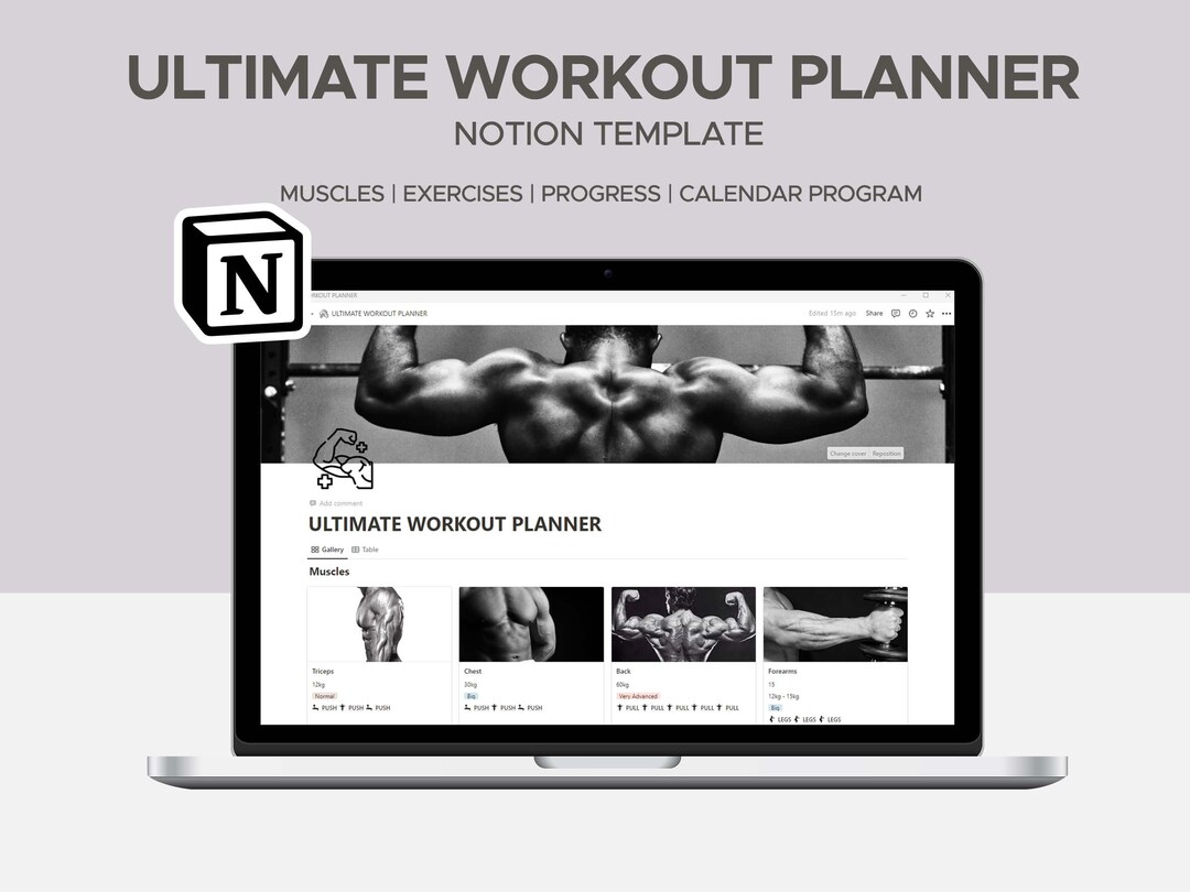 Notion Template | Ultimate Workout Planner | Workout Tracker | To-do ...
