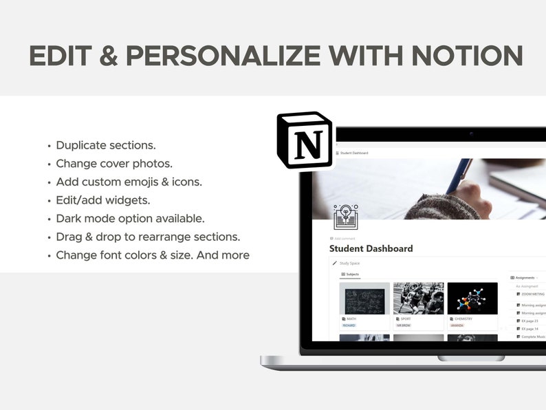 Notion Template | Student Dashboard | Study Tracker | To-do List ...