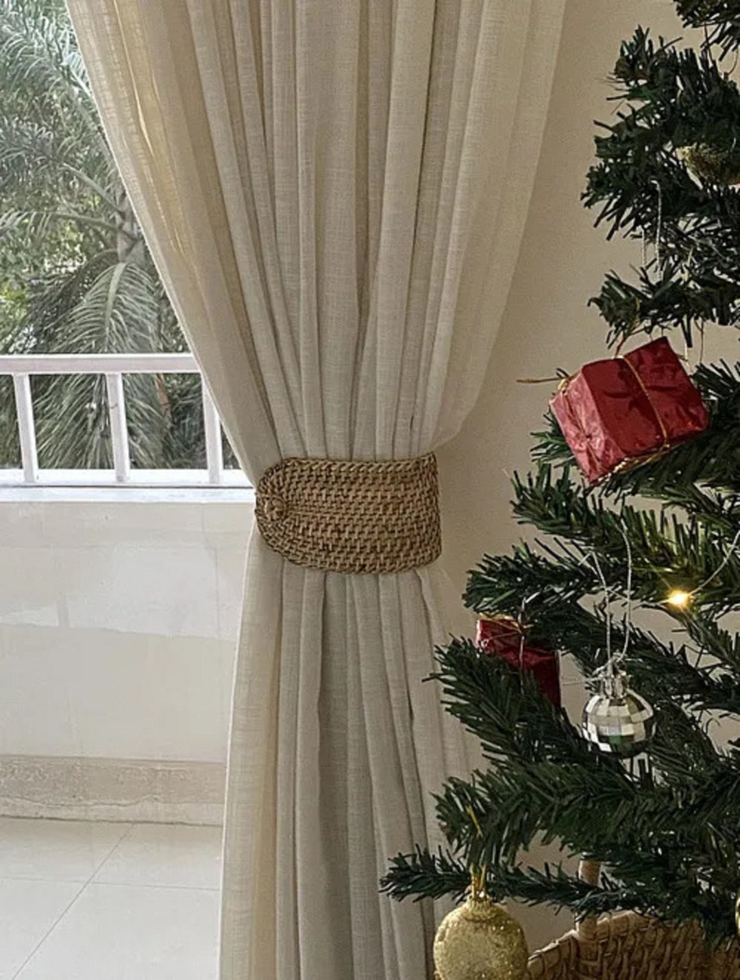 Boho Rattan Tameera Tie-back Eco-friendly, Rustic, Natural Decor ...