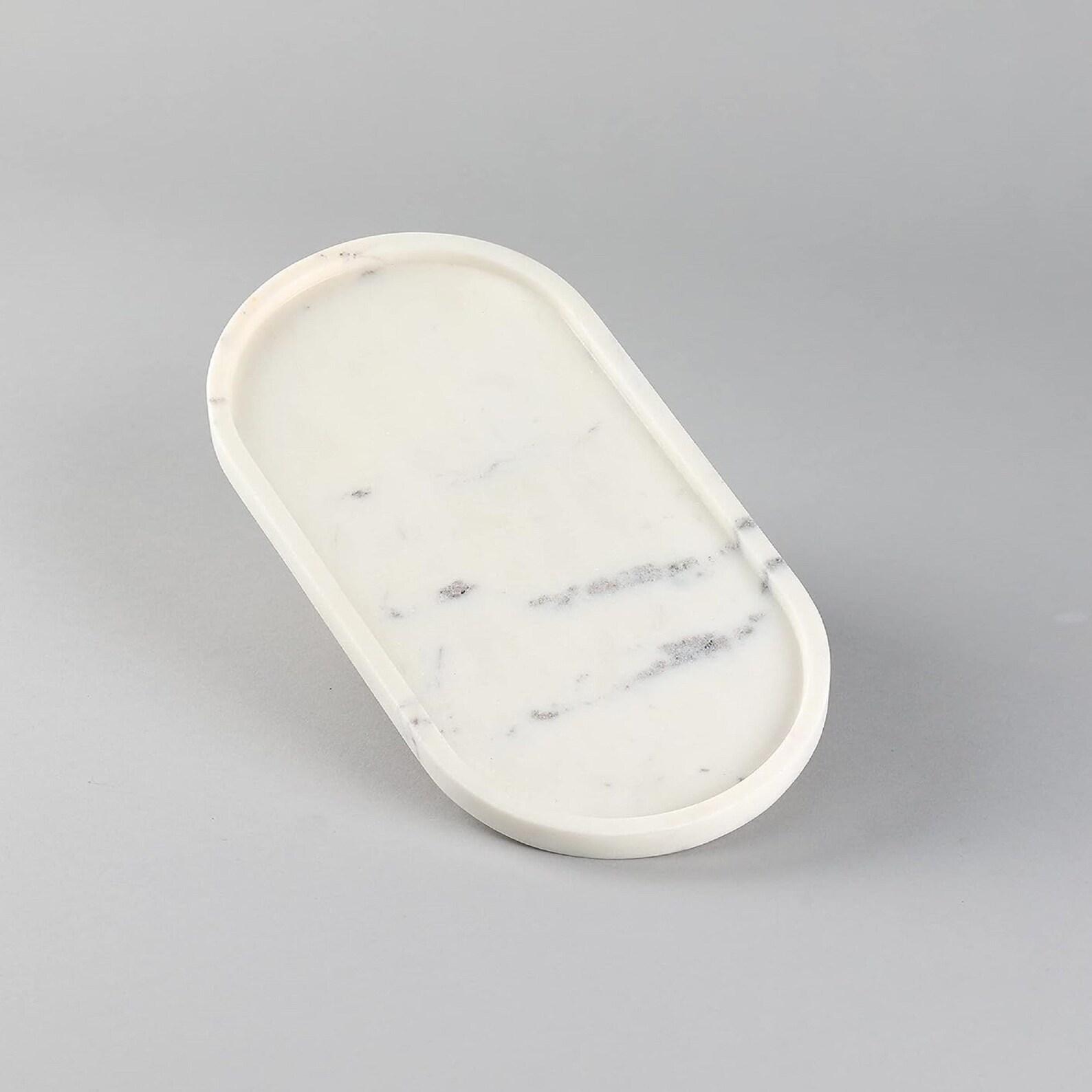 Handmade White Marble Tray Oval Shape for Kitchen Elegant - Etsy