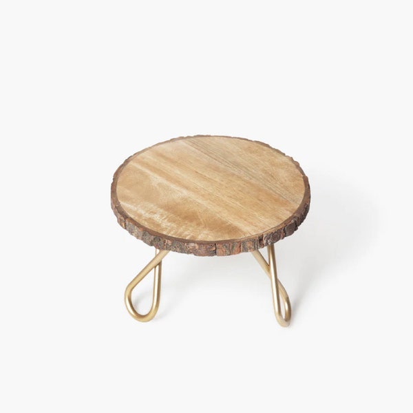Wooden Bark Cake Stand - Etsy