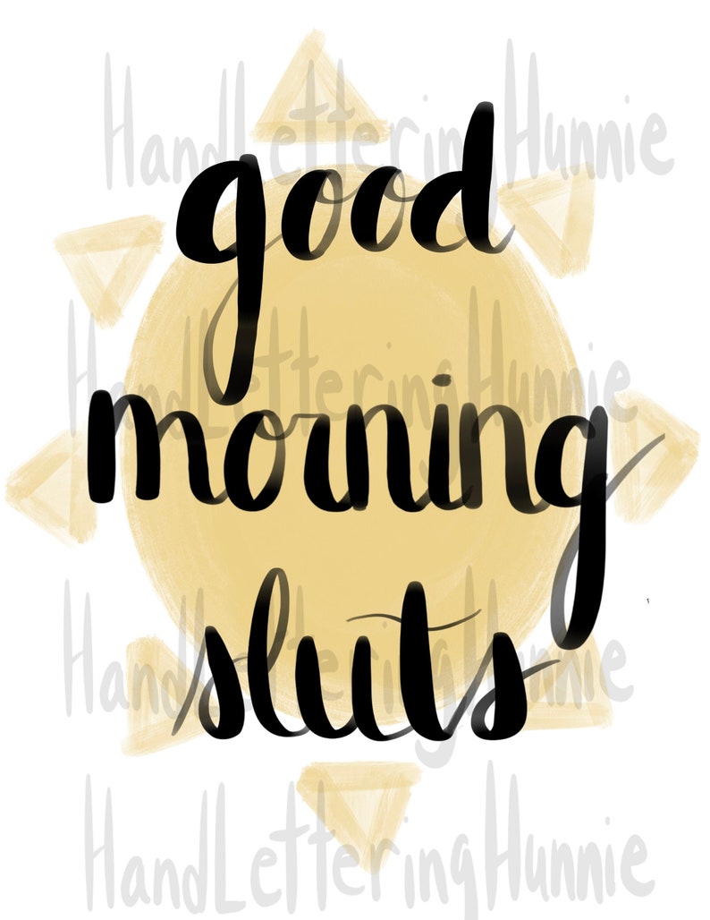 Female Empowerment Good Morning Hand Lettering Quote Print Wall Decor ...