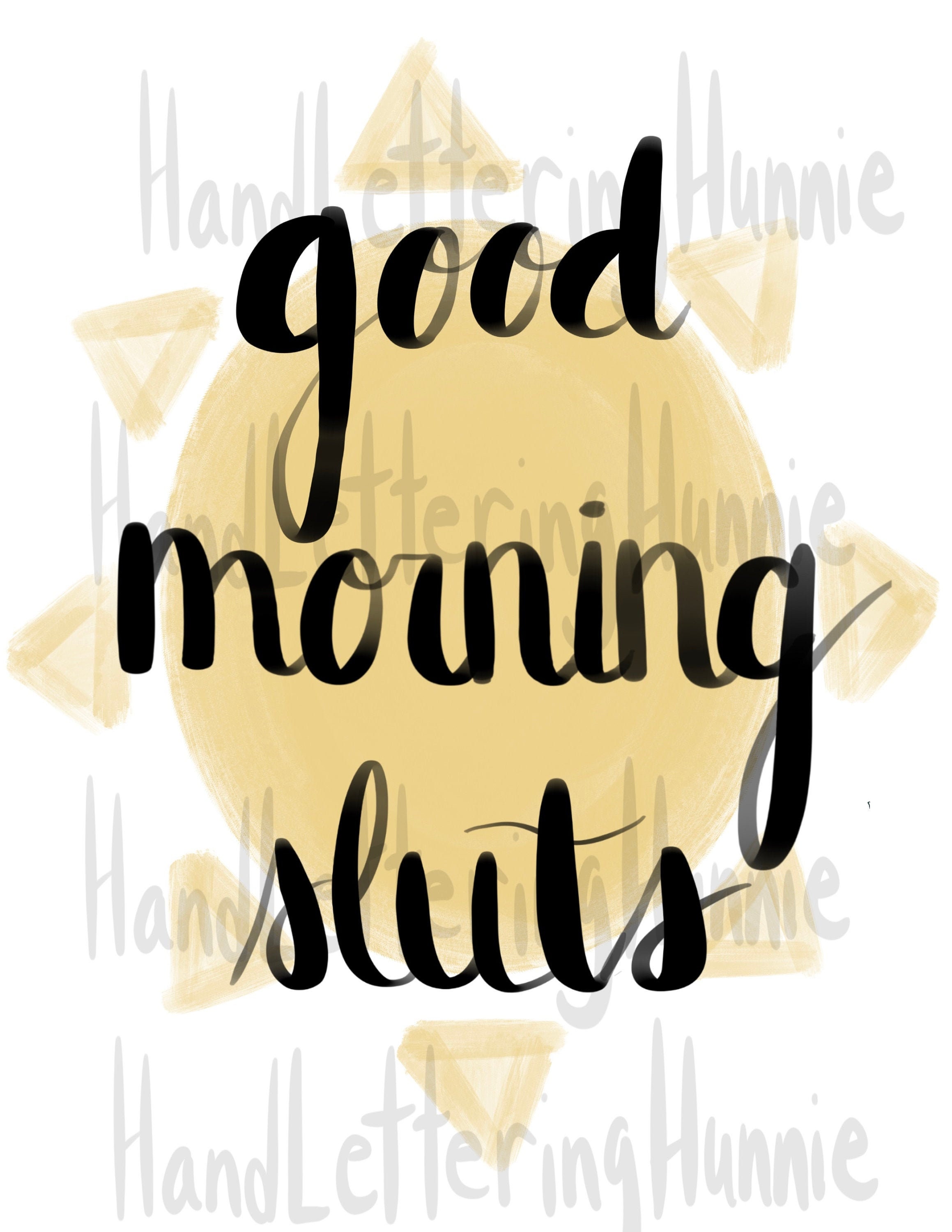 Female Empowerment Good Morning Hand Lettering Quote Print Wall Decor ...