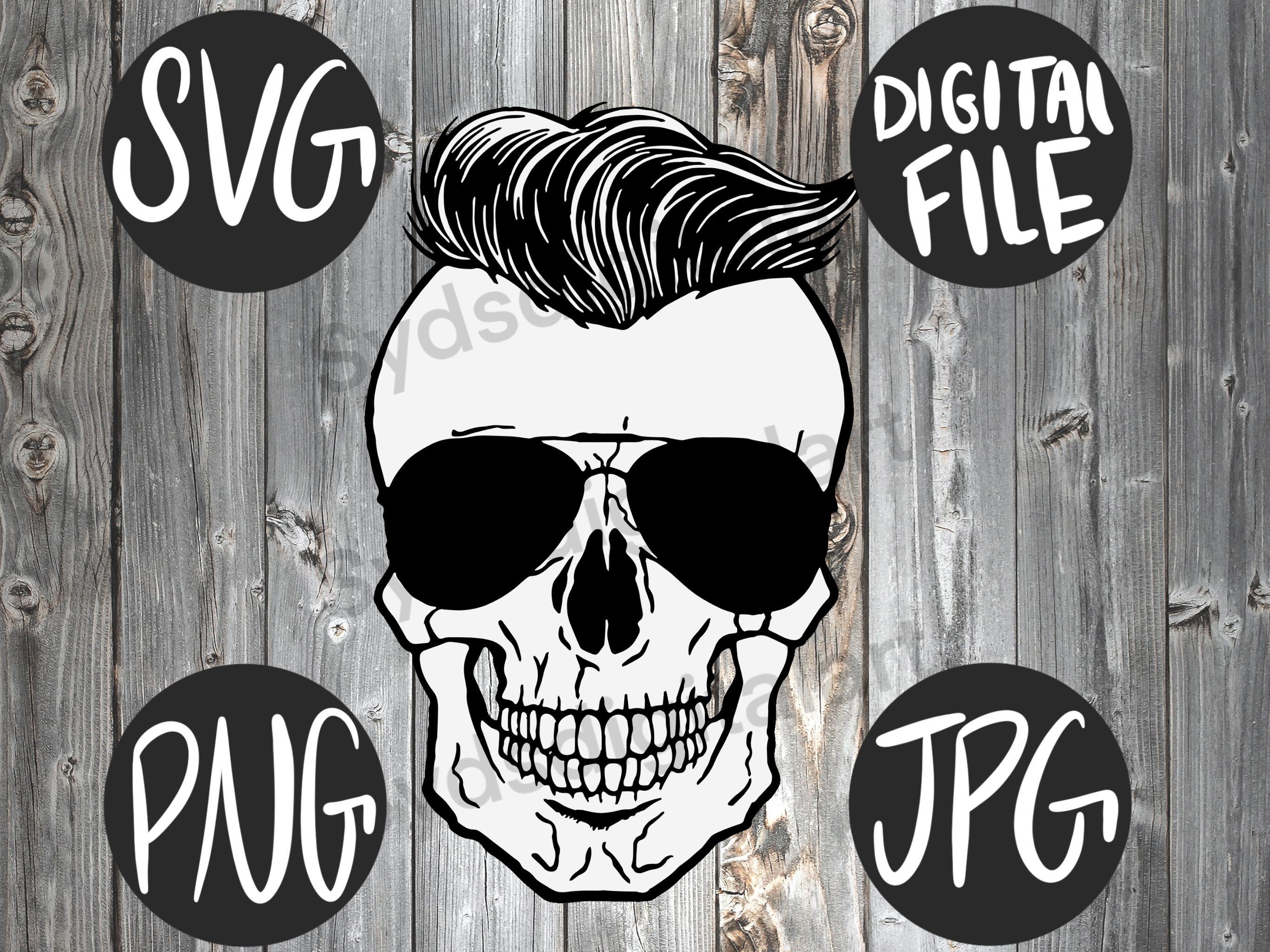 Men/man Skull Sunglasses/mullet/mohawk/jpg/png/svg File Waterslide ...