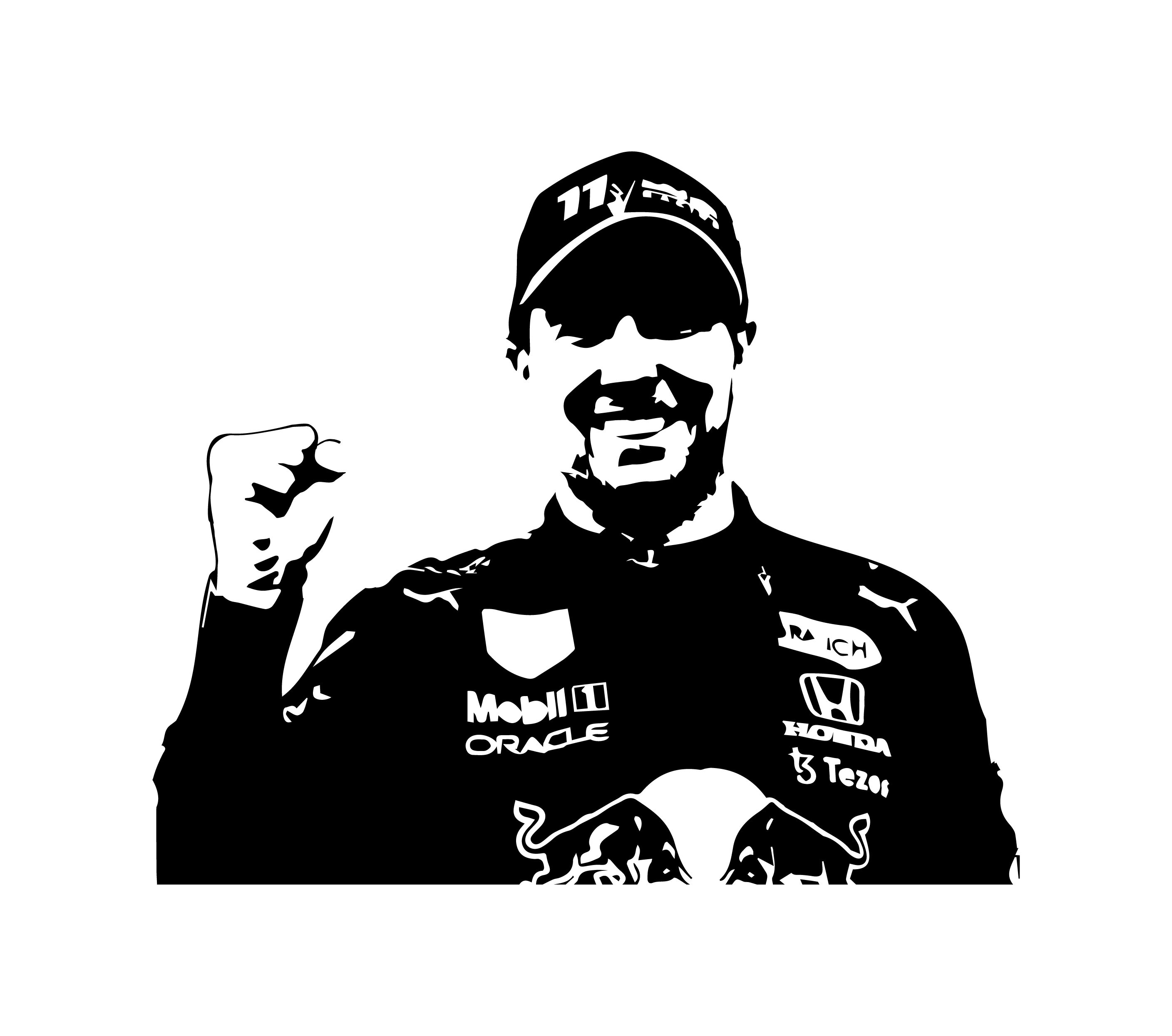 Sergio Checo Perez Inspired SVG / PNG Vector F1 Red Bull | Etsy