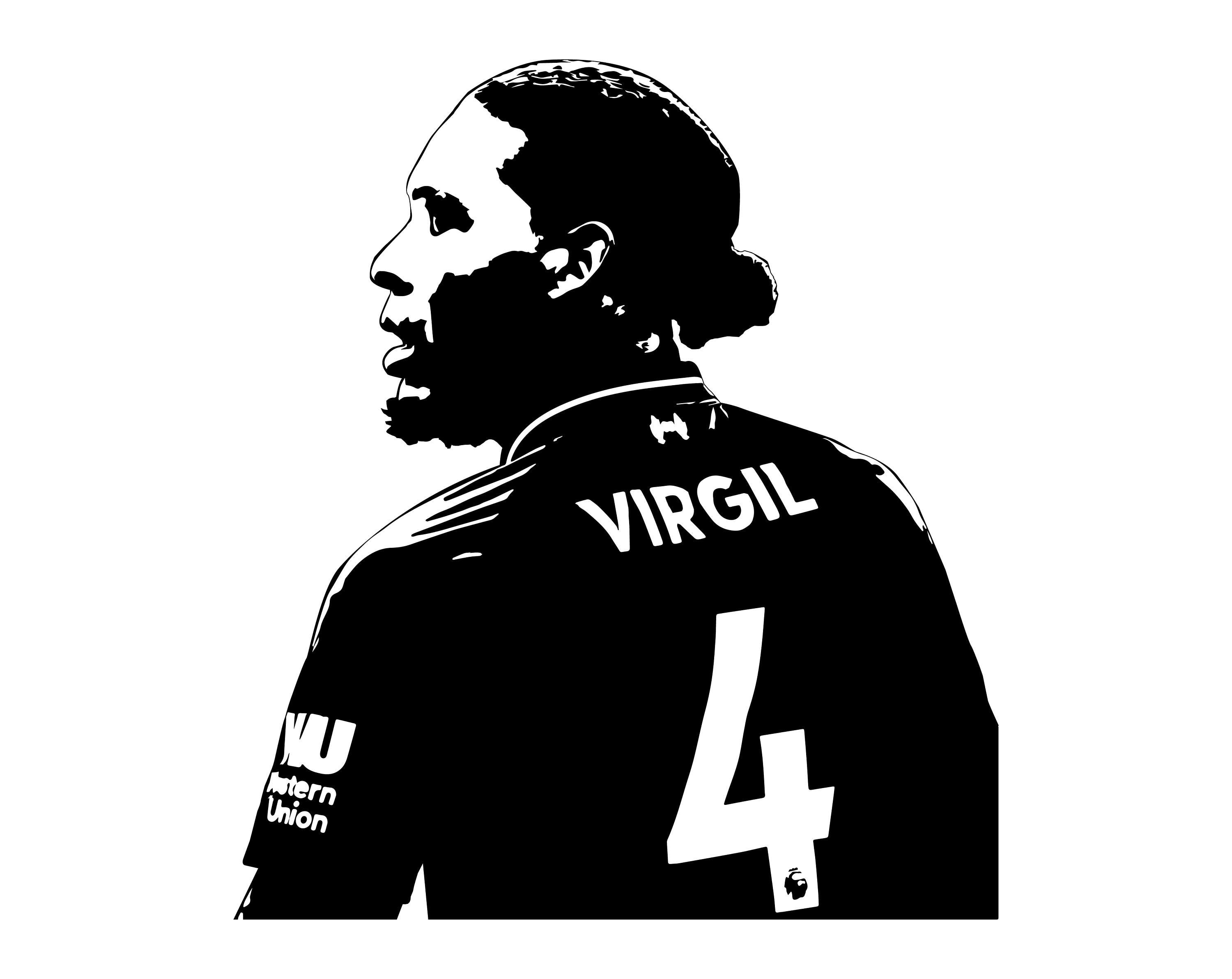 Virgil Van Dijk inspired SVG / PNG Vector Liverpool Clipart | Etsy
