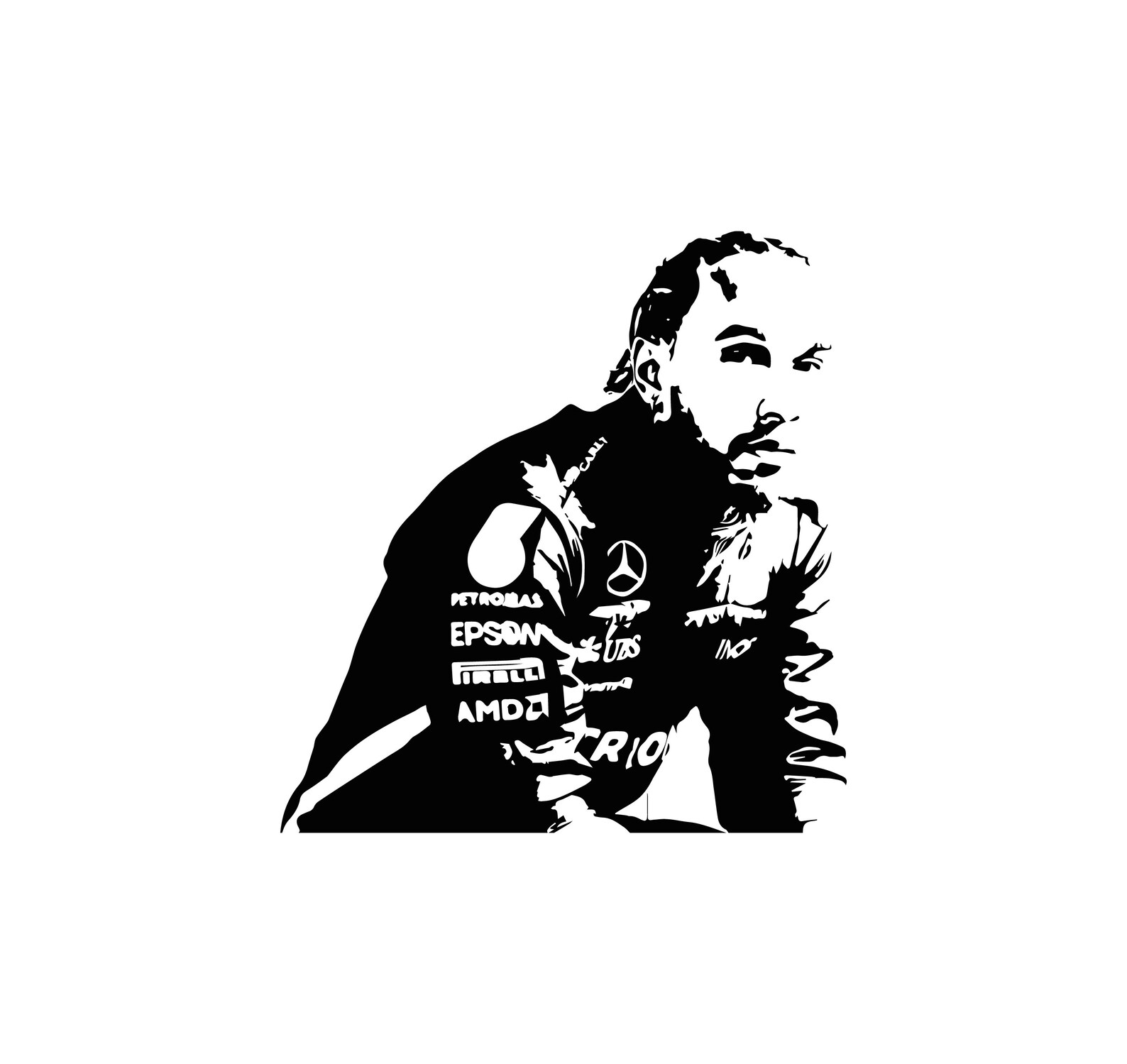 Lewis Hamilton Inspired SVG / PNG Vector F1 Mercedes | Etsy