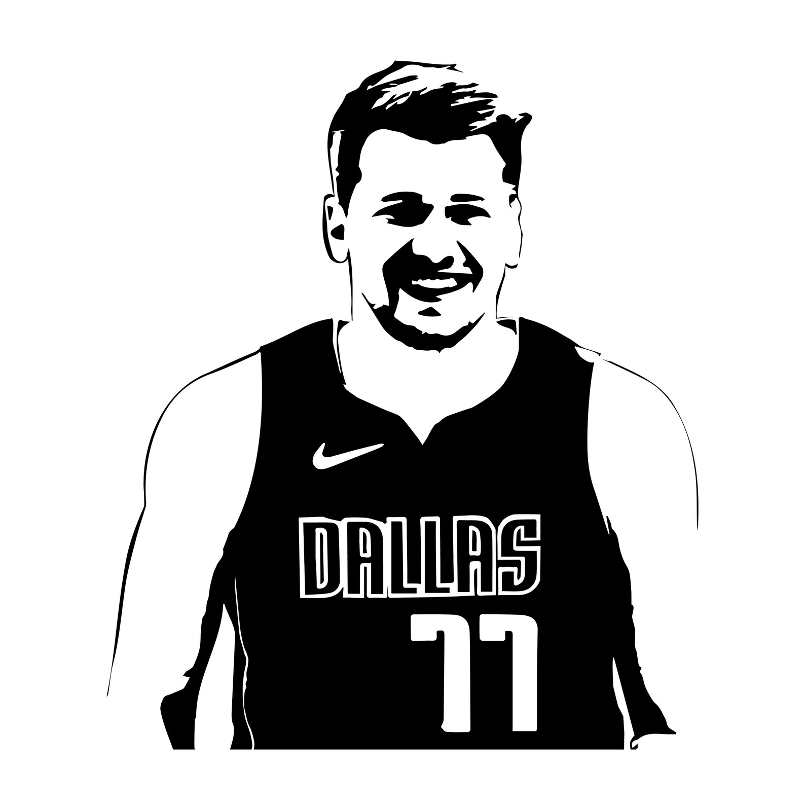 Luka Doncic Inspired SVG / PNG Vector Mavericks Clip Art | Etsy UK
