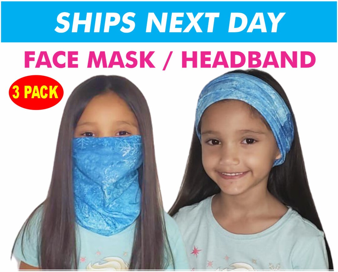 Frozen Neck Gaiter, Ice Face Mask, 3 PACK , Christmas Head Band ...