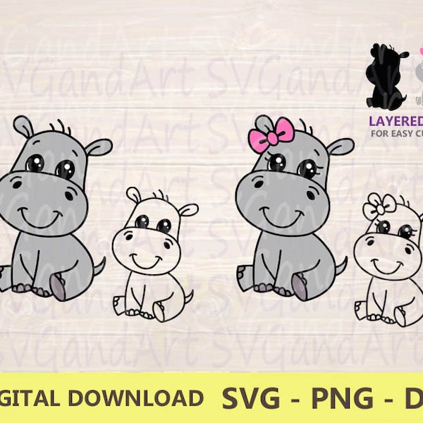 Hippo Cut File Svg - Etsy