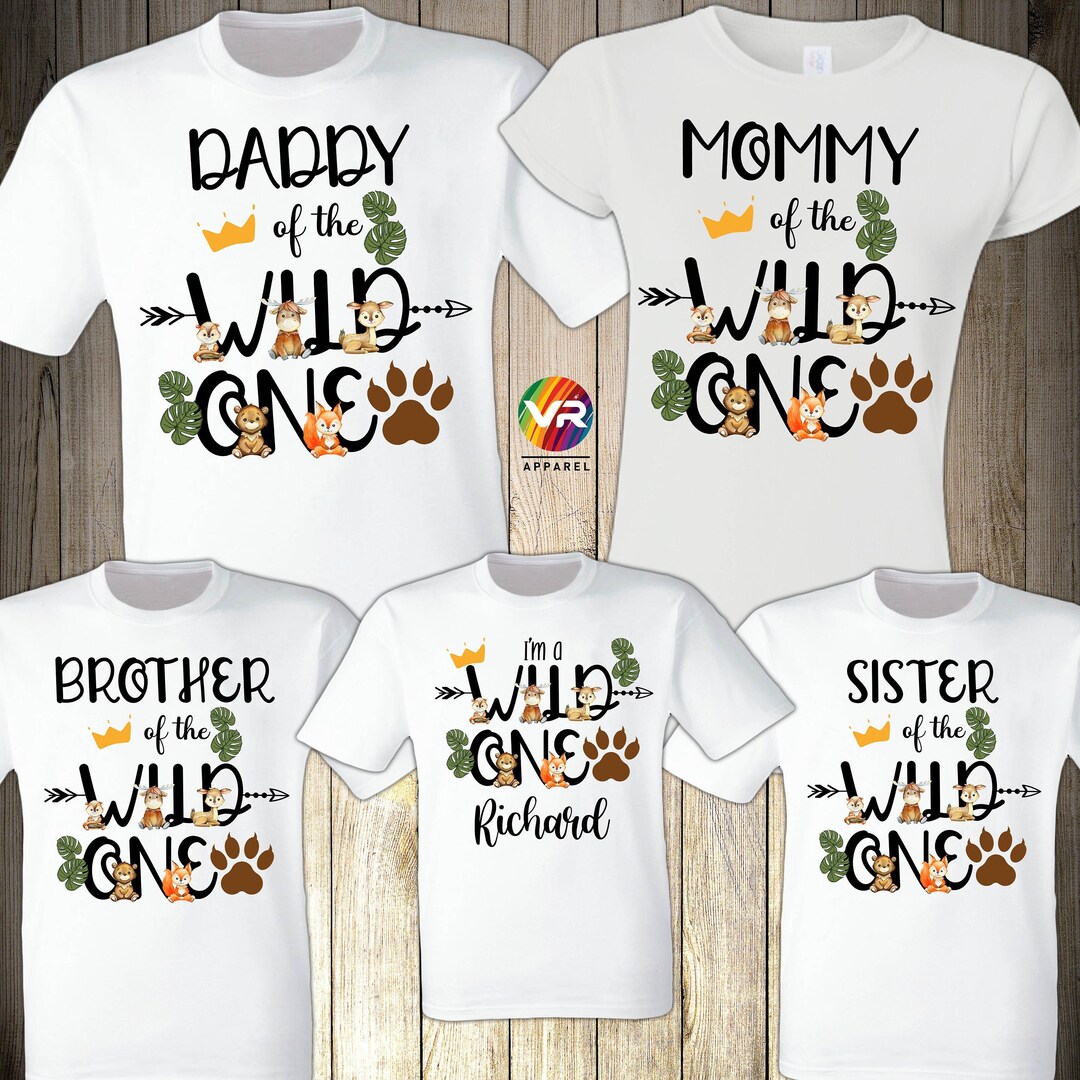 Wild One Family Matching Shirts, Forest Wild One Birthday Boy, Wild One ...