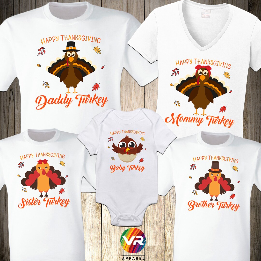 Thanksgiving Family Shirts Turkey Matching Family Custom - Etsy