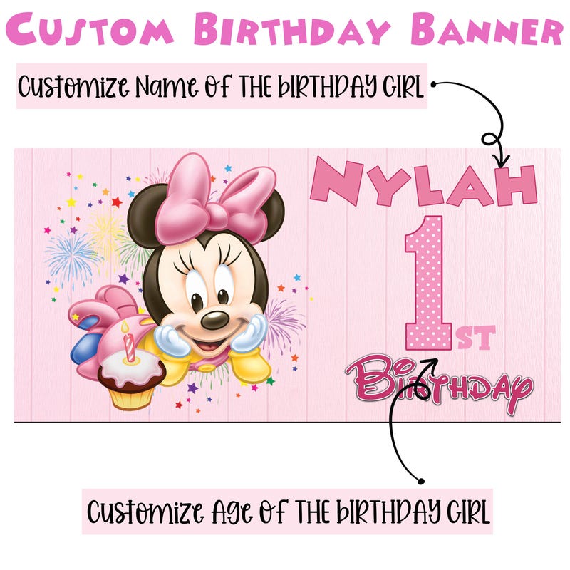 Minnie Mouse Banner - Etsy