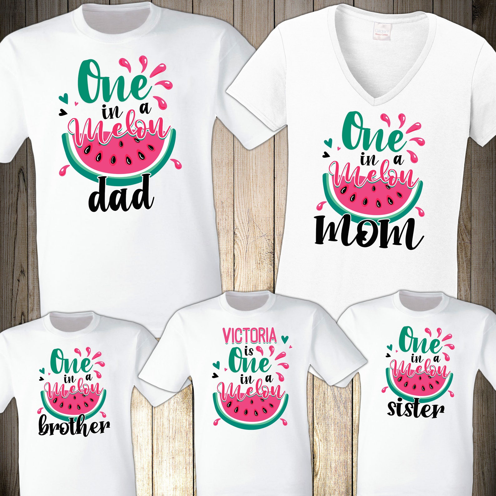 Melon Family Shirts Melon Birthday Girl Party One in a Melon - Etsy