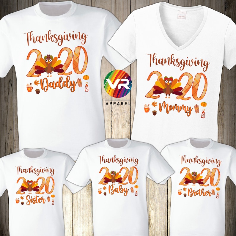 Thanksgiving Family Shirts Turkey Matching Family Personalized | Etsy