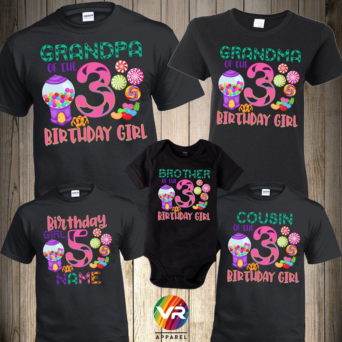 Candy Birthday Shirt Sweets and Candy Birthday Shirt Sugar | Etsy