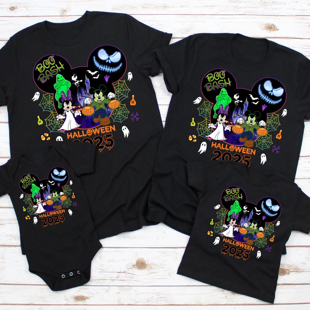 Halloween Family Shirts Disney Boo Bash 2025 Matching Family ...