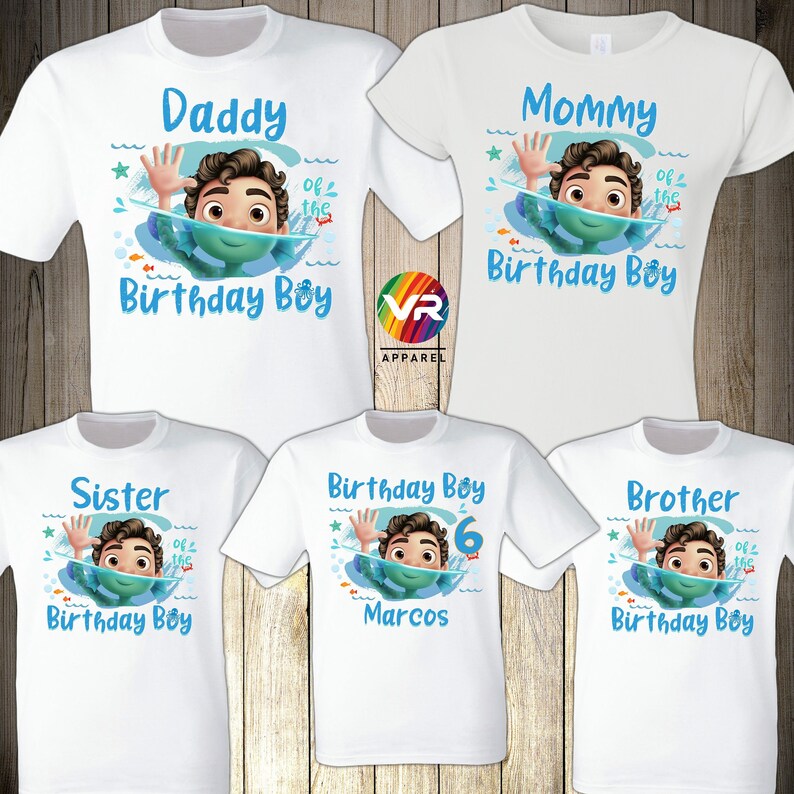 Luca Birthday Shirt, Luca Family Birthday Shirts, Birthday Boy Shirt ...