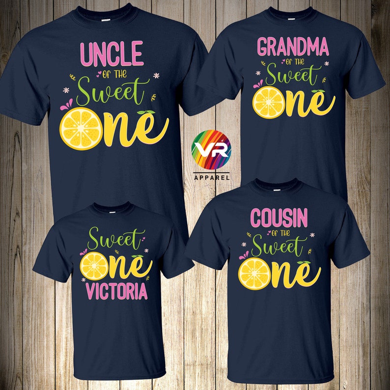 Lemonade Family Shirts Lemon Birthday Girl Sweet One Lemon 1st Birthday ...