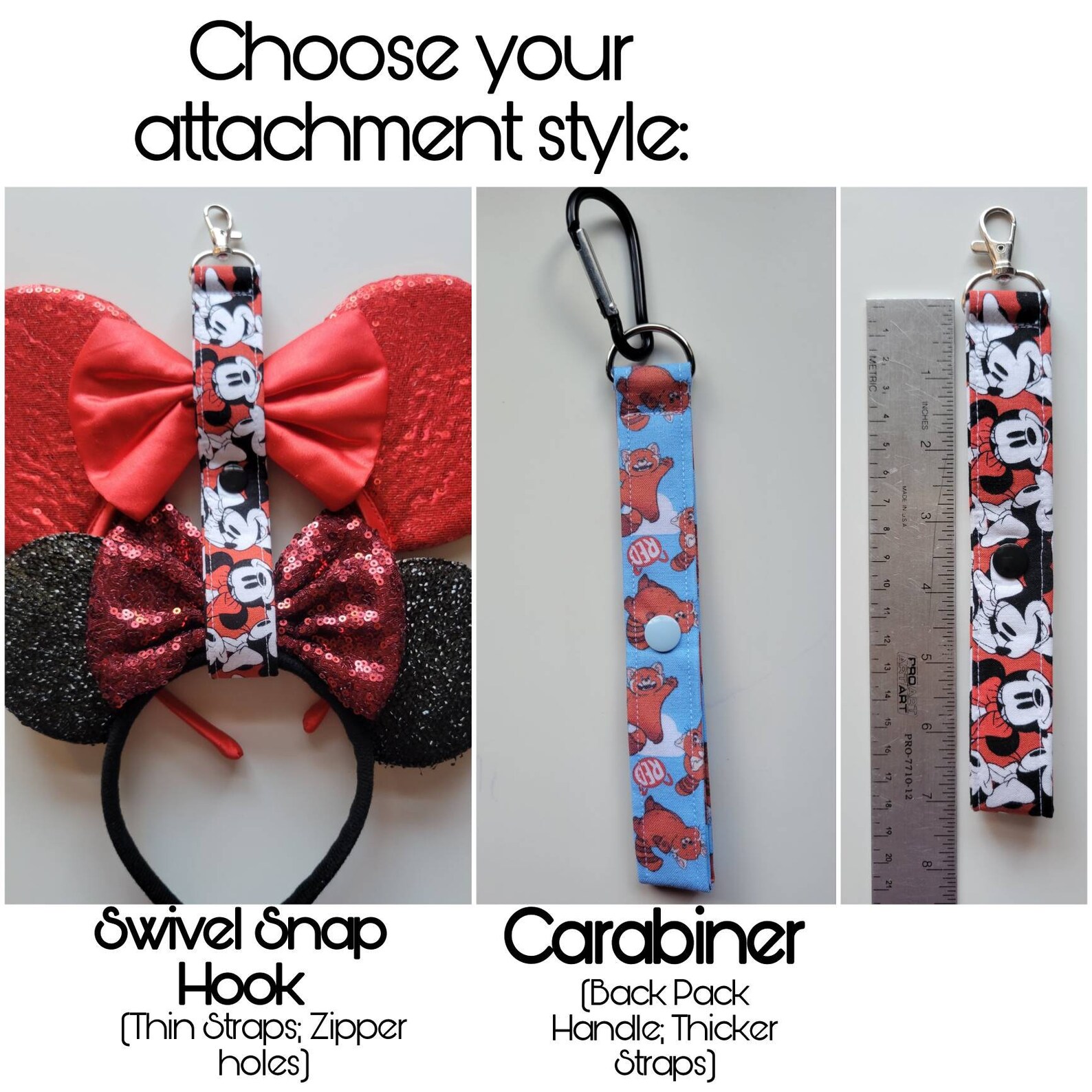 Minnie Ears Headband Holder Lanyard Strap Keychain Ear - Etsy