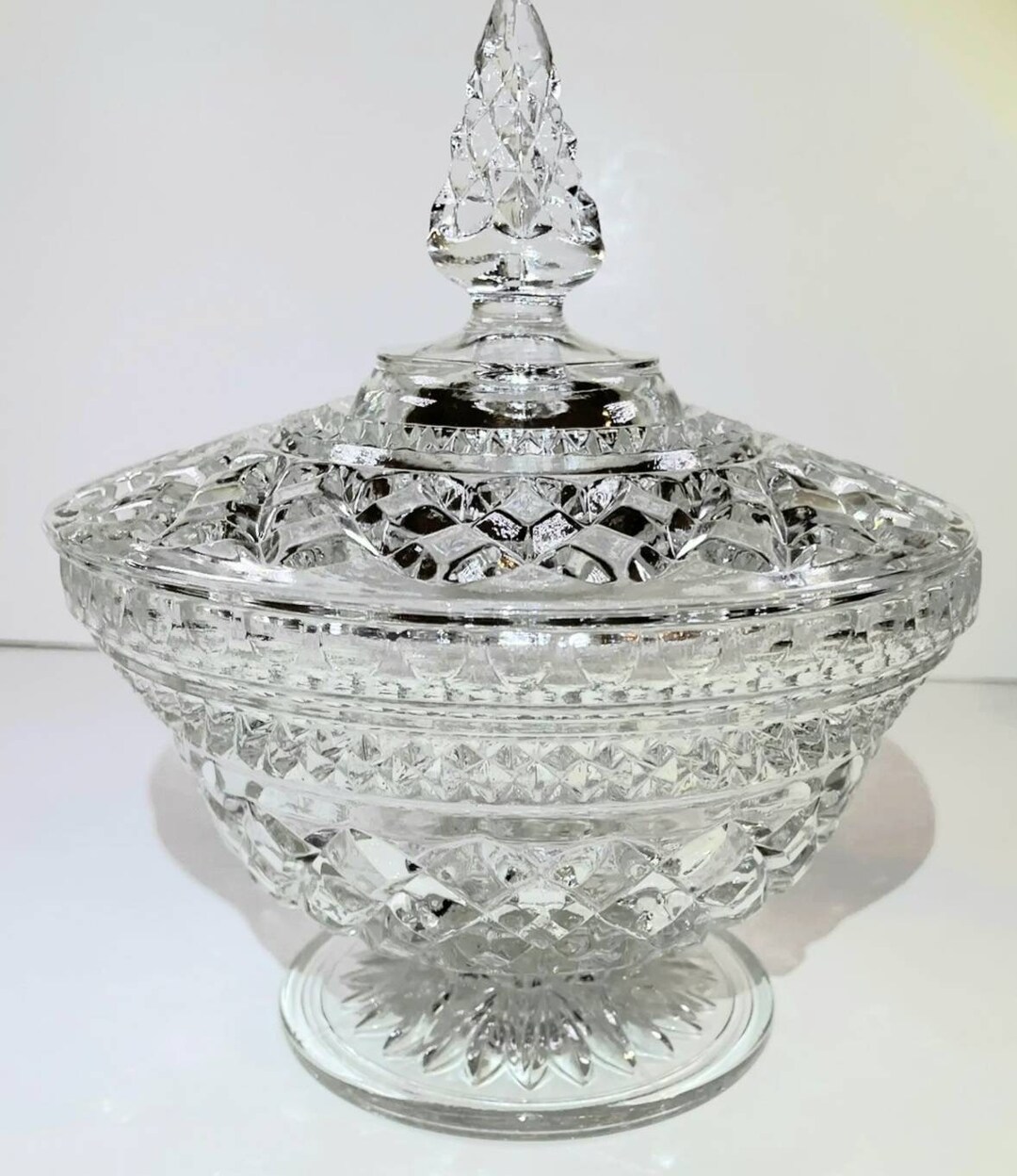 Anchor Hocking Wexford Candy Dish With Lid Vintage Criss Cross - Etsy