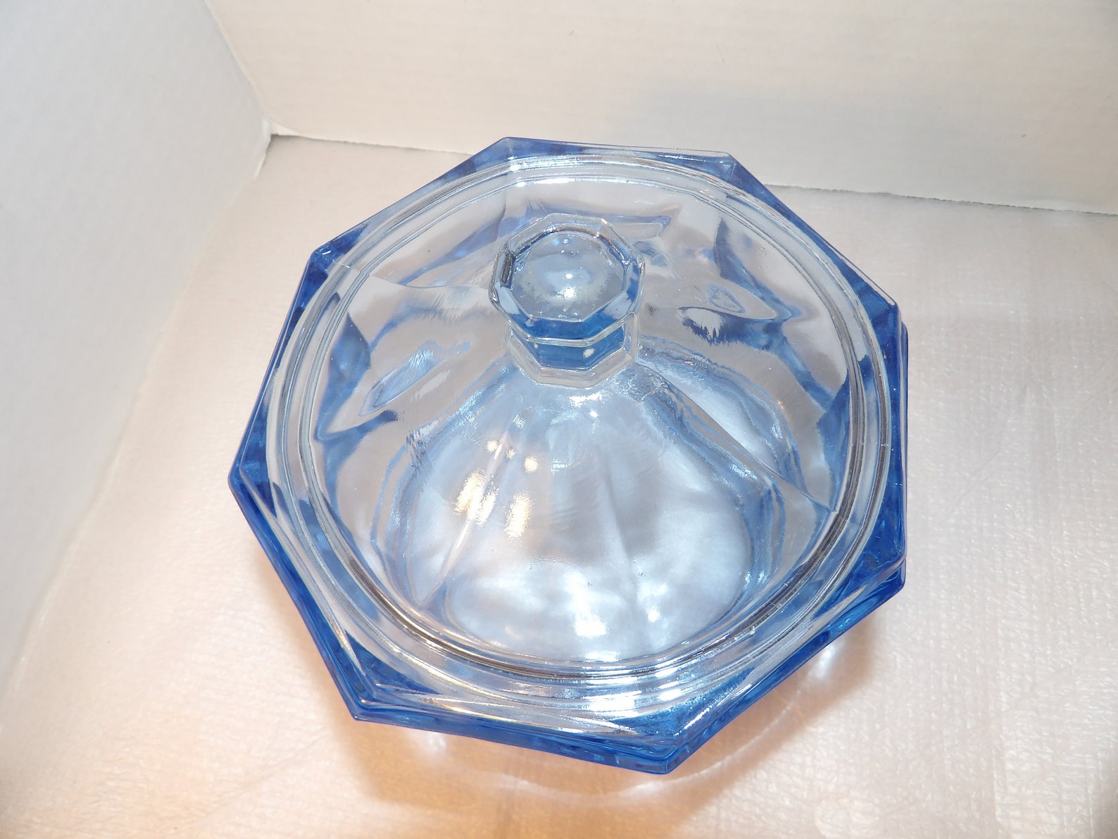 Vintage Indiana Glass Octagon Shaped Candy Dish Home Decor Etsy
