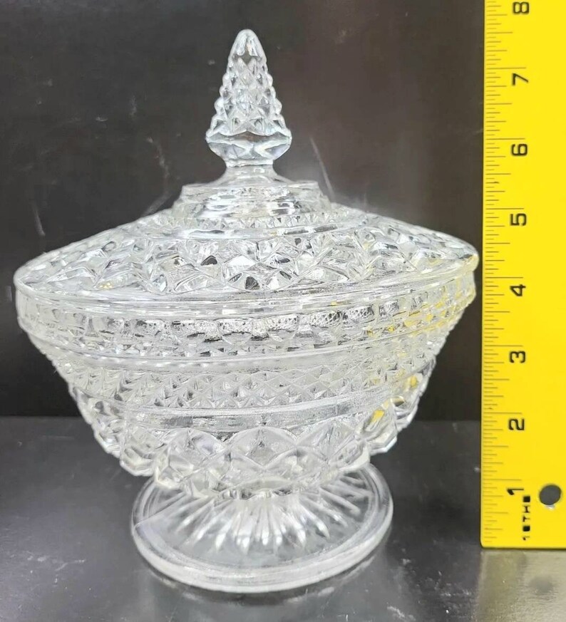 Anchor Hocking Wexford Candy Dish With Lid Vintage Criss Cross - Etsy