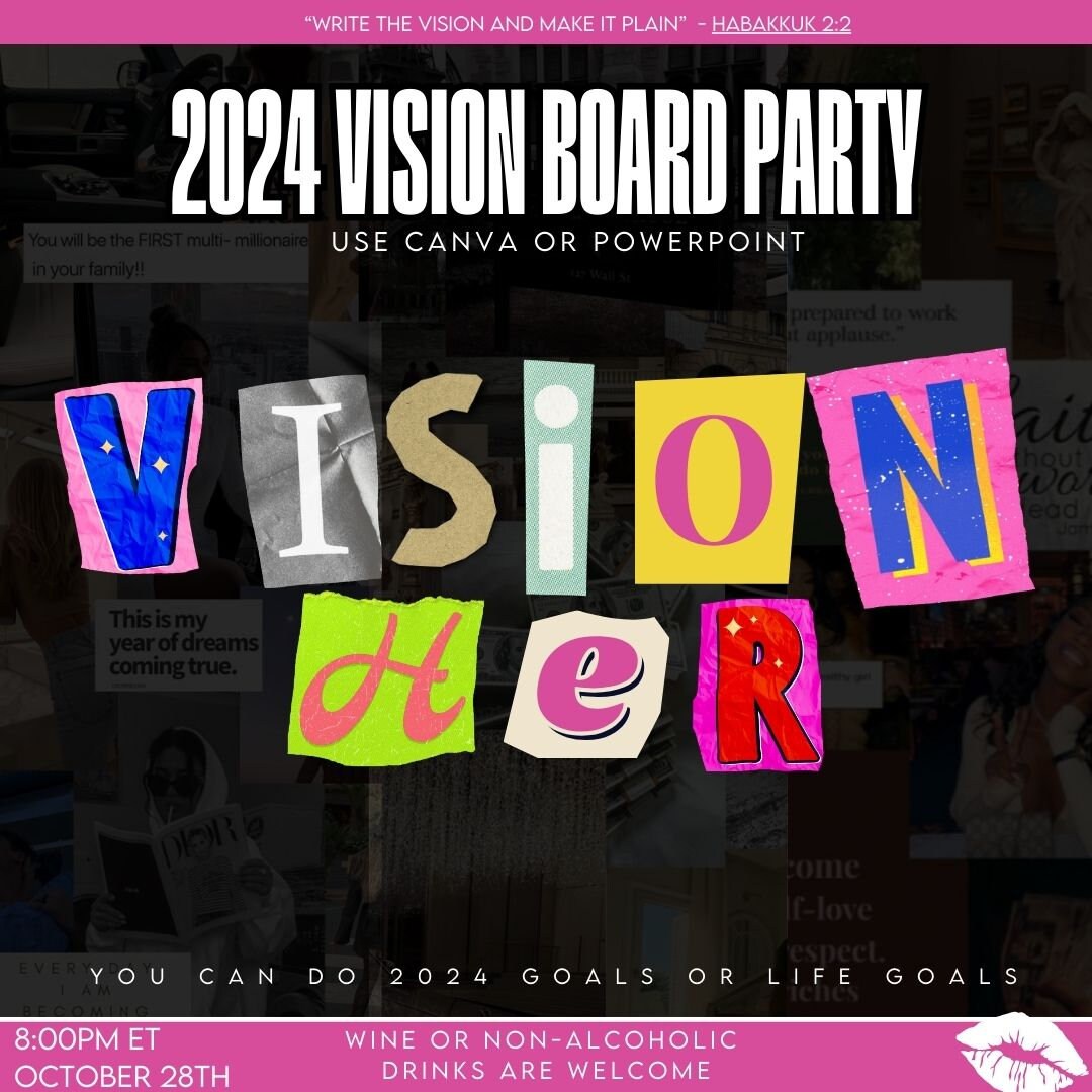 Vision Board Party Flyer - Etsy