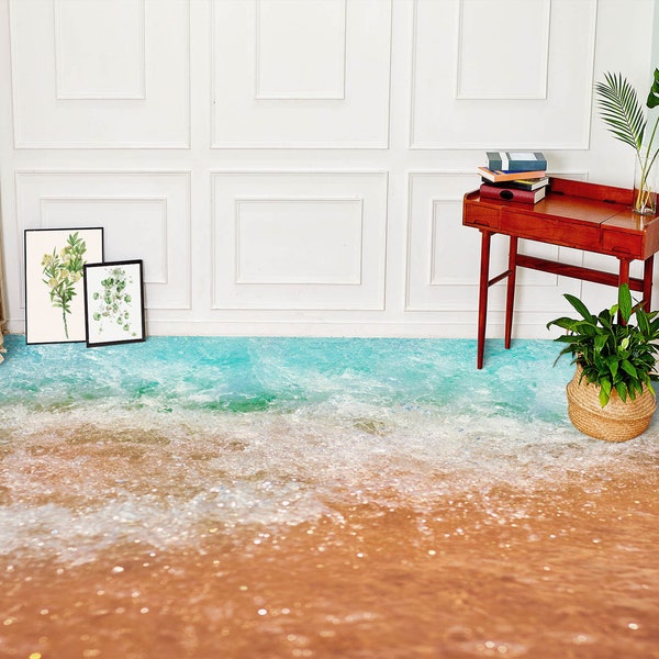 Beach Floor Mural - Etsy