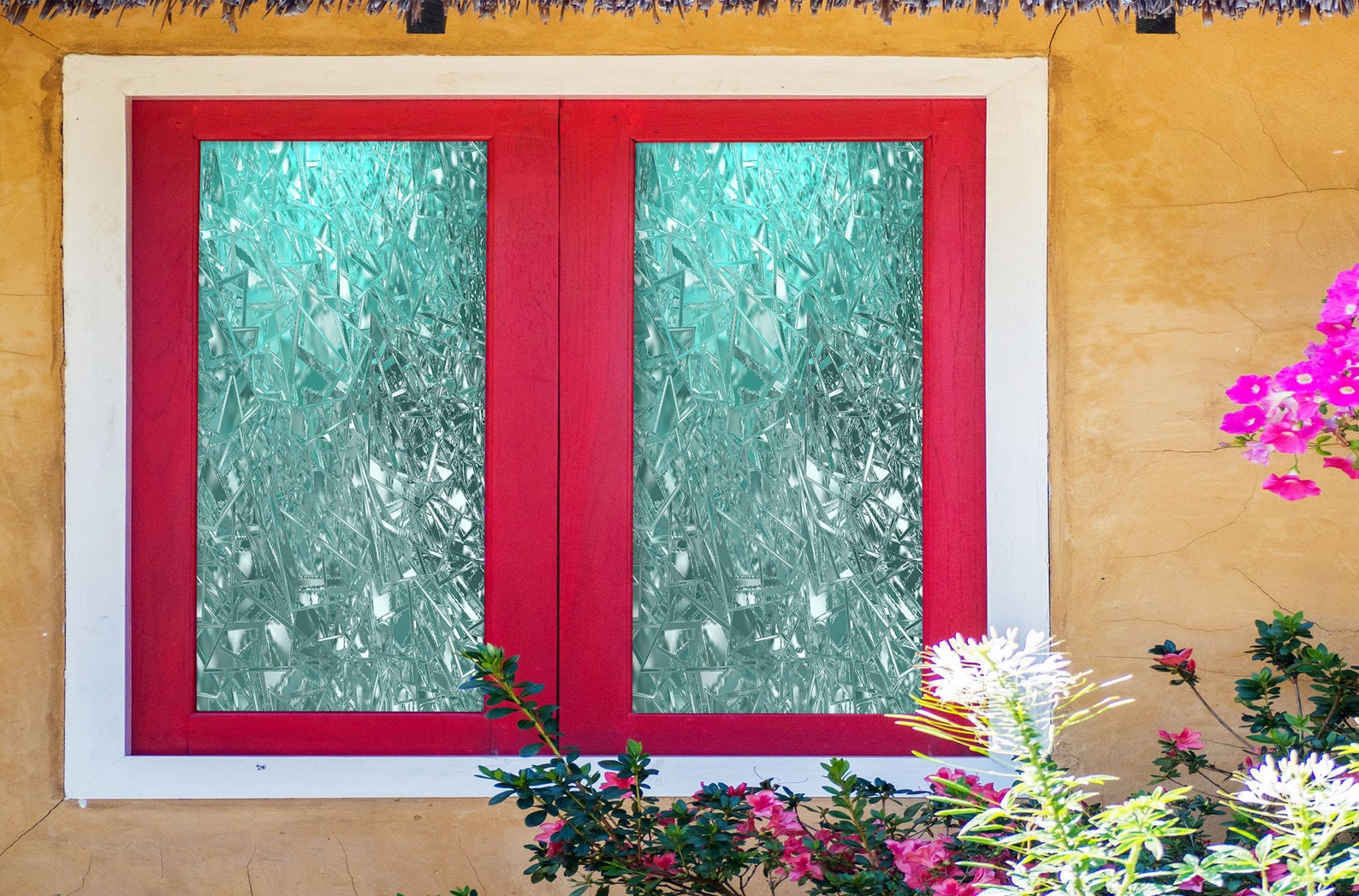 3D Fresh Colors W1800 Window Film Print Sticker Cling Stained - Etsy