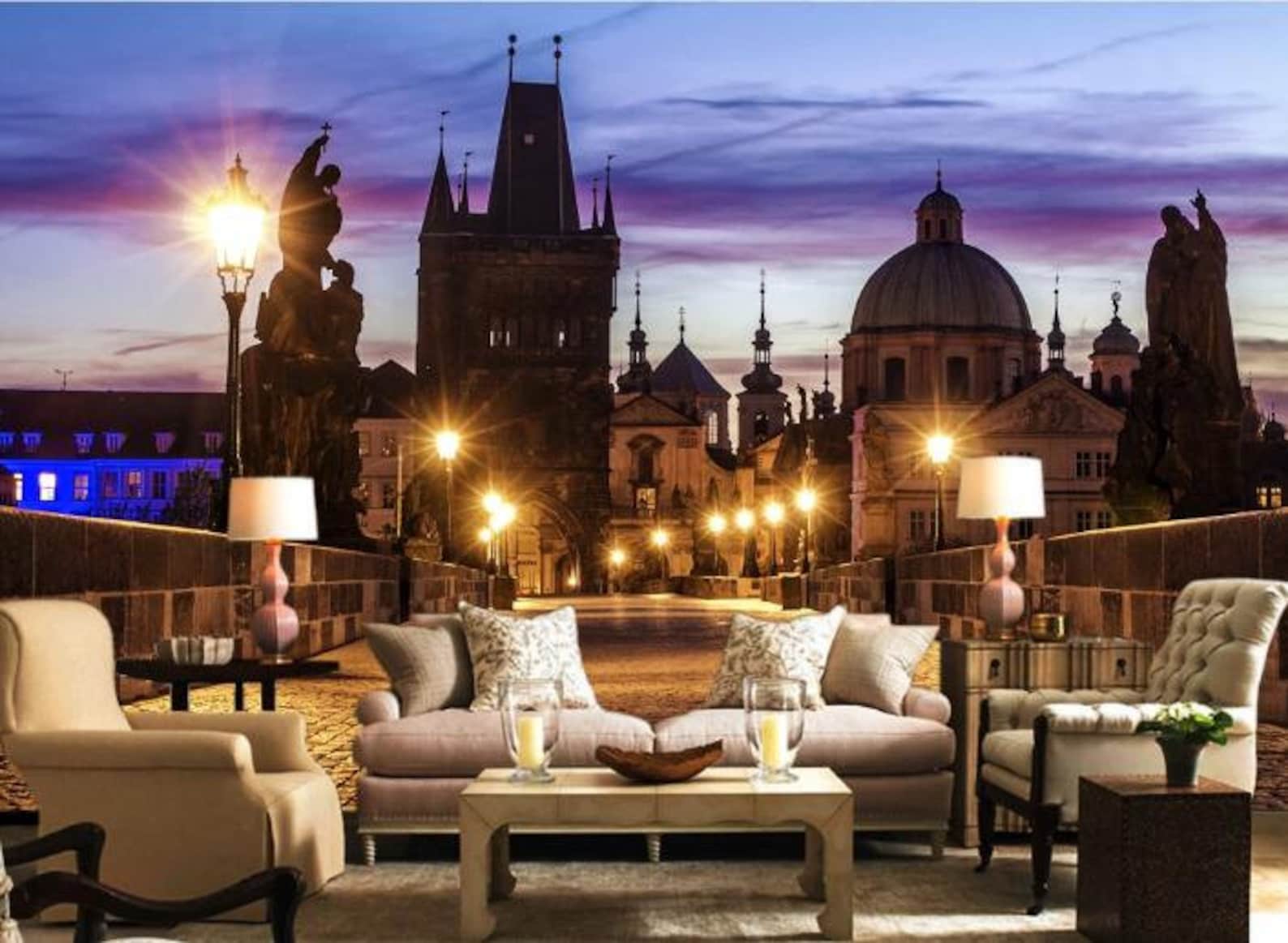 Castle Bridge A184 Wallpaper Mural Self Adhesive Peel and - Etsy