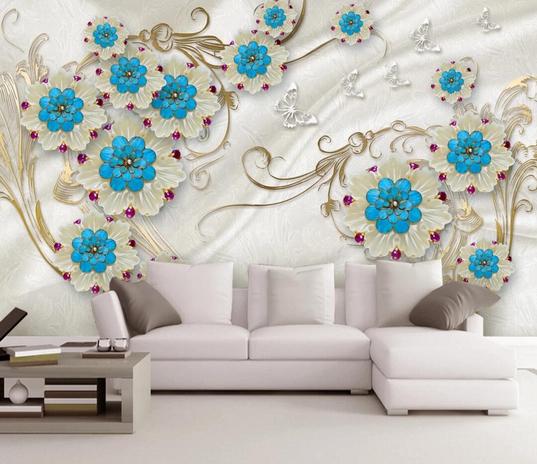 Jade Flower A134 Wallpaper Mural Self Adhesive Peel and Stick Wall ...