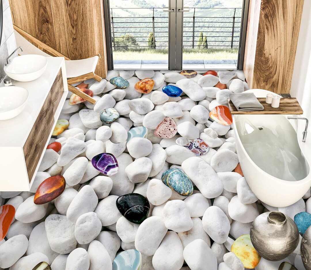 3D Funny Stones 2202 Floor Wallpaper Murals Self-adhesive Removable ...