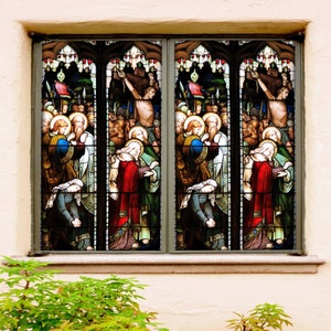 3D Crowd of People W557 Window Film Print Sticker Cling Stained Glass ...
