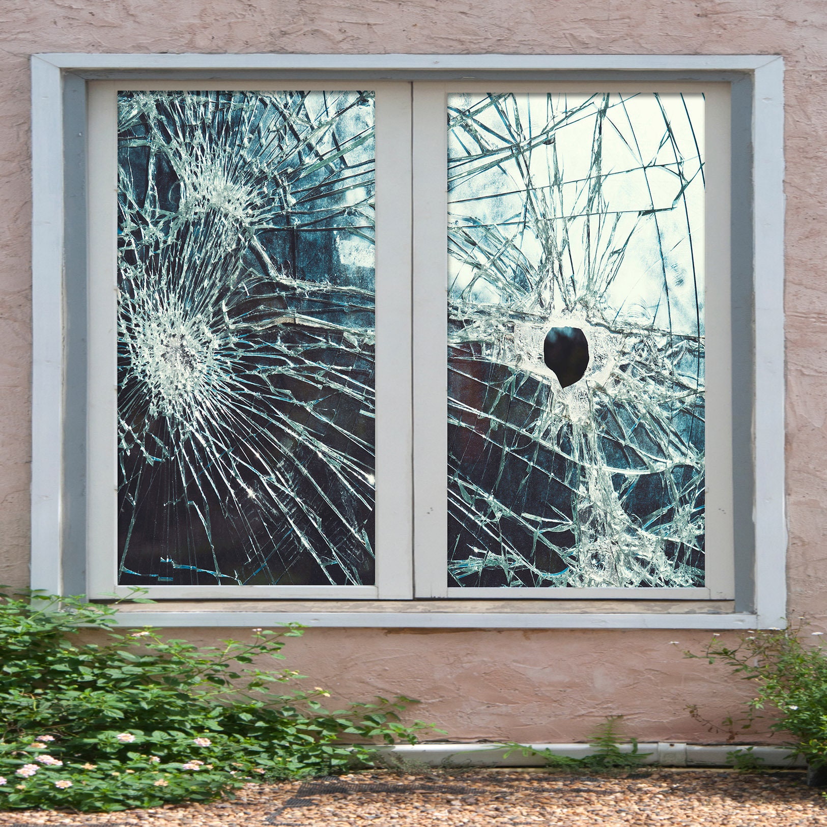 Broken Window Glass