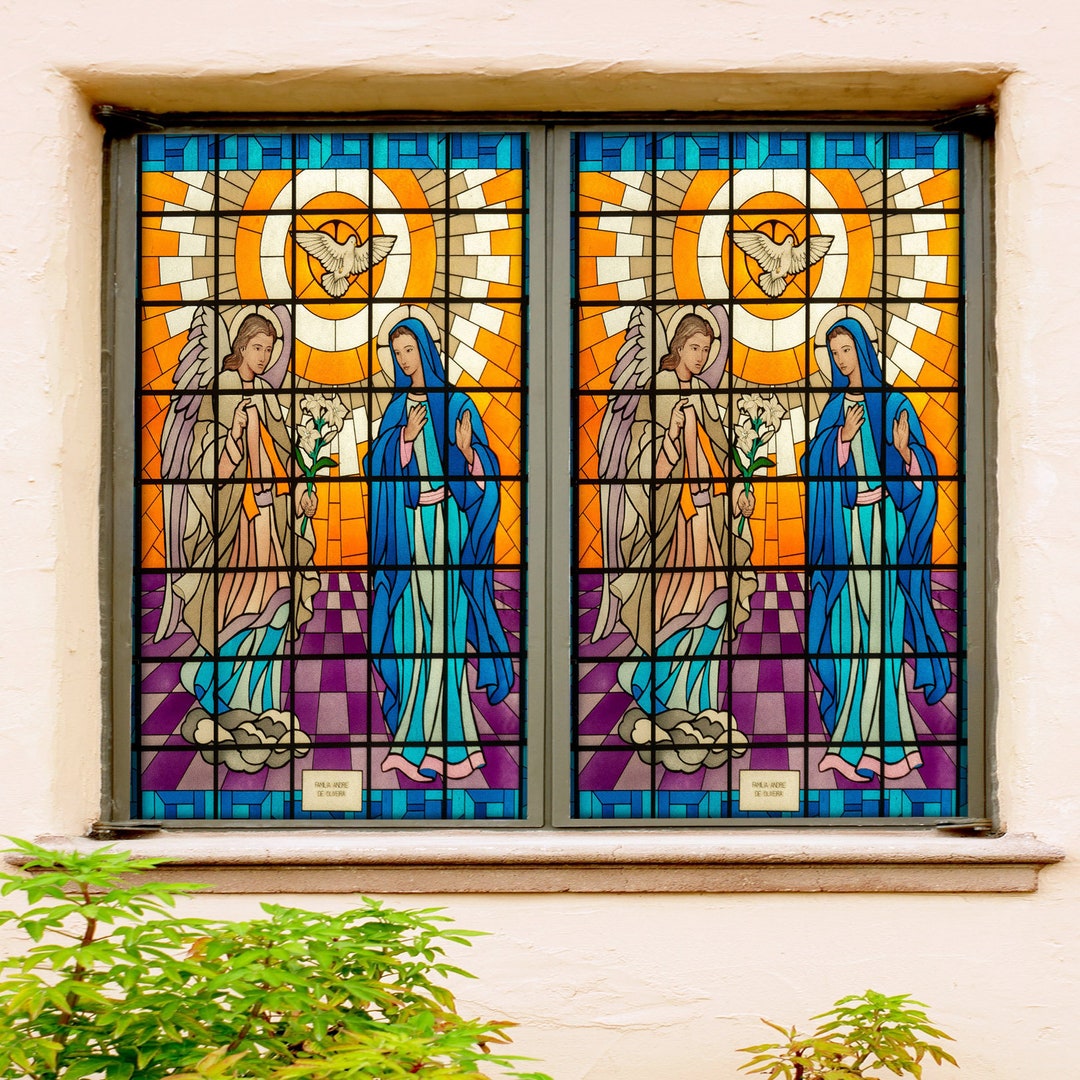 3D Wing Beauty W8803 Window Film Print Sticker Cling Stained Glass Xmas ...