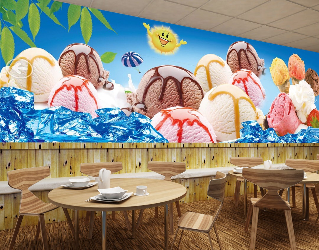 Colorful Ice Cream 2234 Wallpaper Mural Self Adhesive Peel and Stick ...