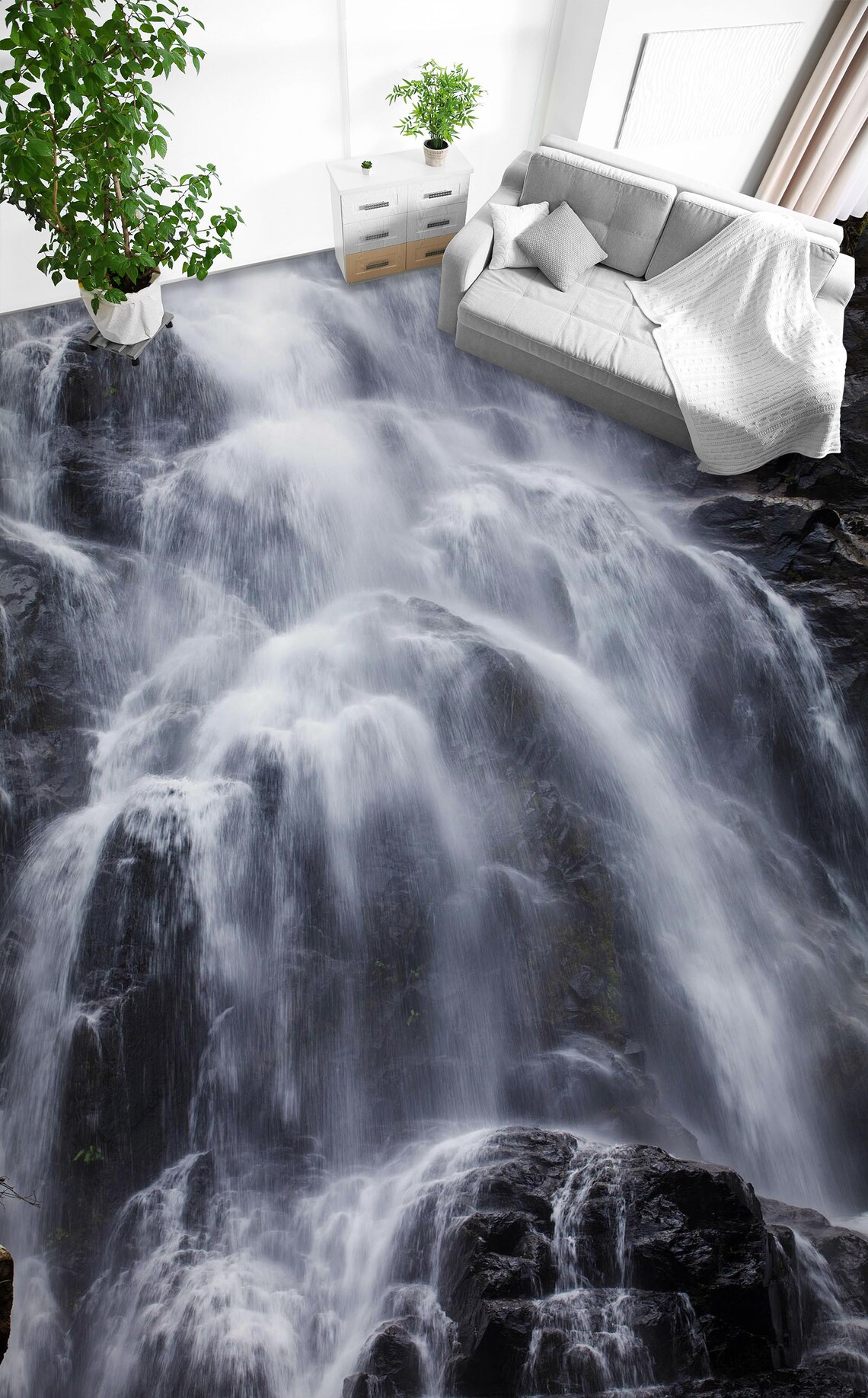 3D Waterfall Scenery Art 9027 Floor Wallpaper Murals - Etsy