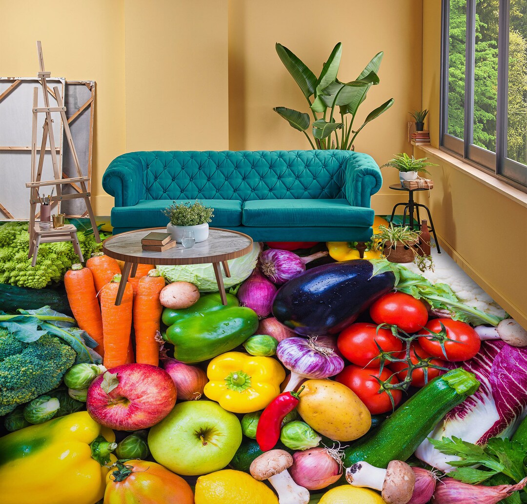 3D Vegetables 2823 Floor Wallpaper Murals Self-adhesive Removable ...