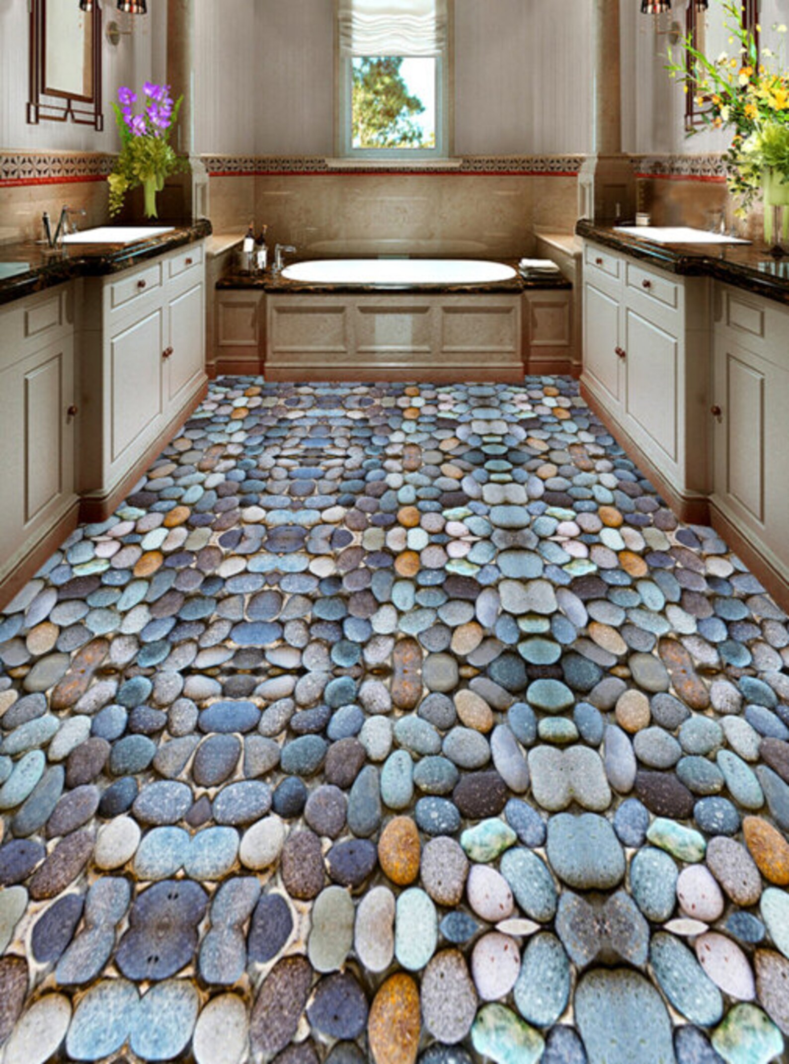 3D Blue Stone 0535 Floor Wallpaper Murals Self-adhesive - Etsy