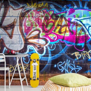 Graffiti Wall 1351 Wallpaper Mural Self Adhesive Peel and Stick Wall ...