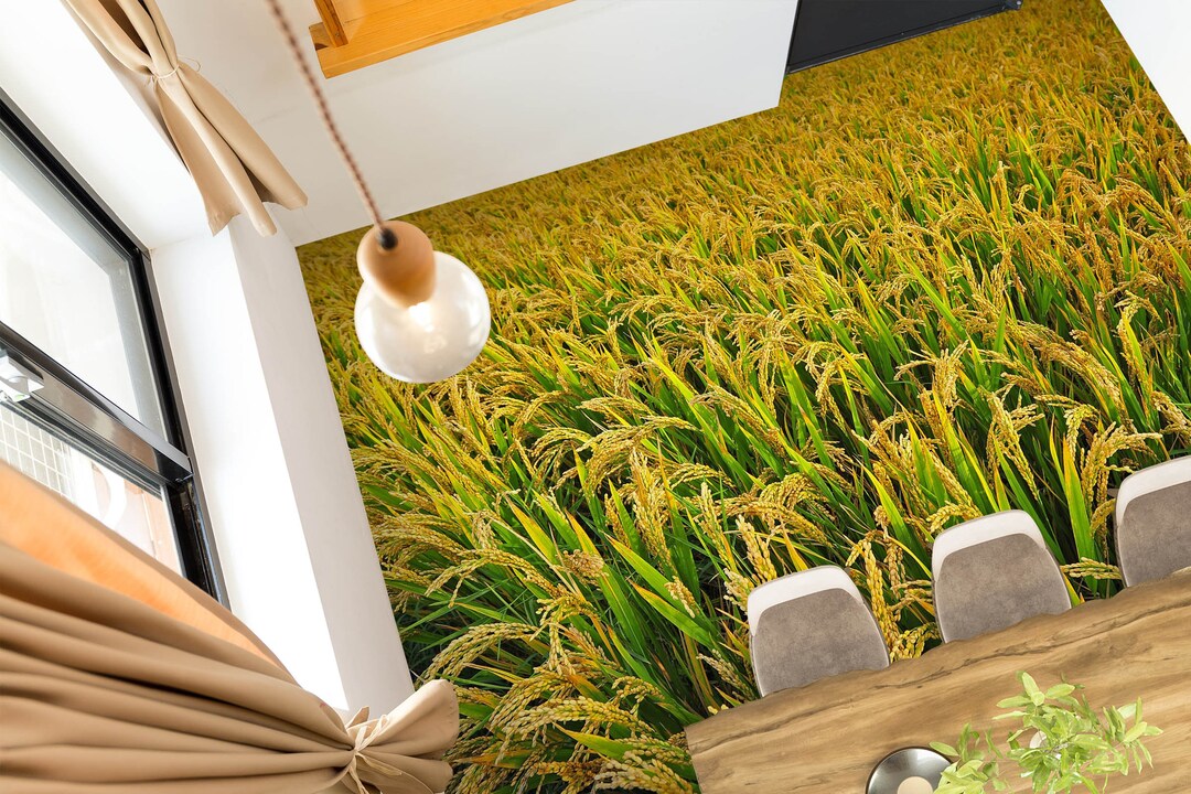 3D Paddy Rice 3823 Floor Wallpaper Murals Self-adhesive Removable ...