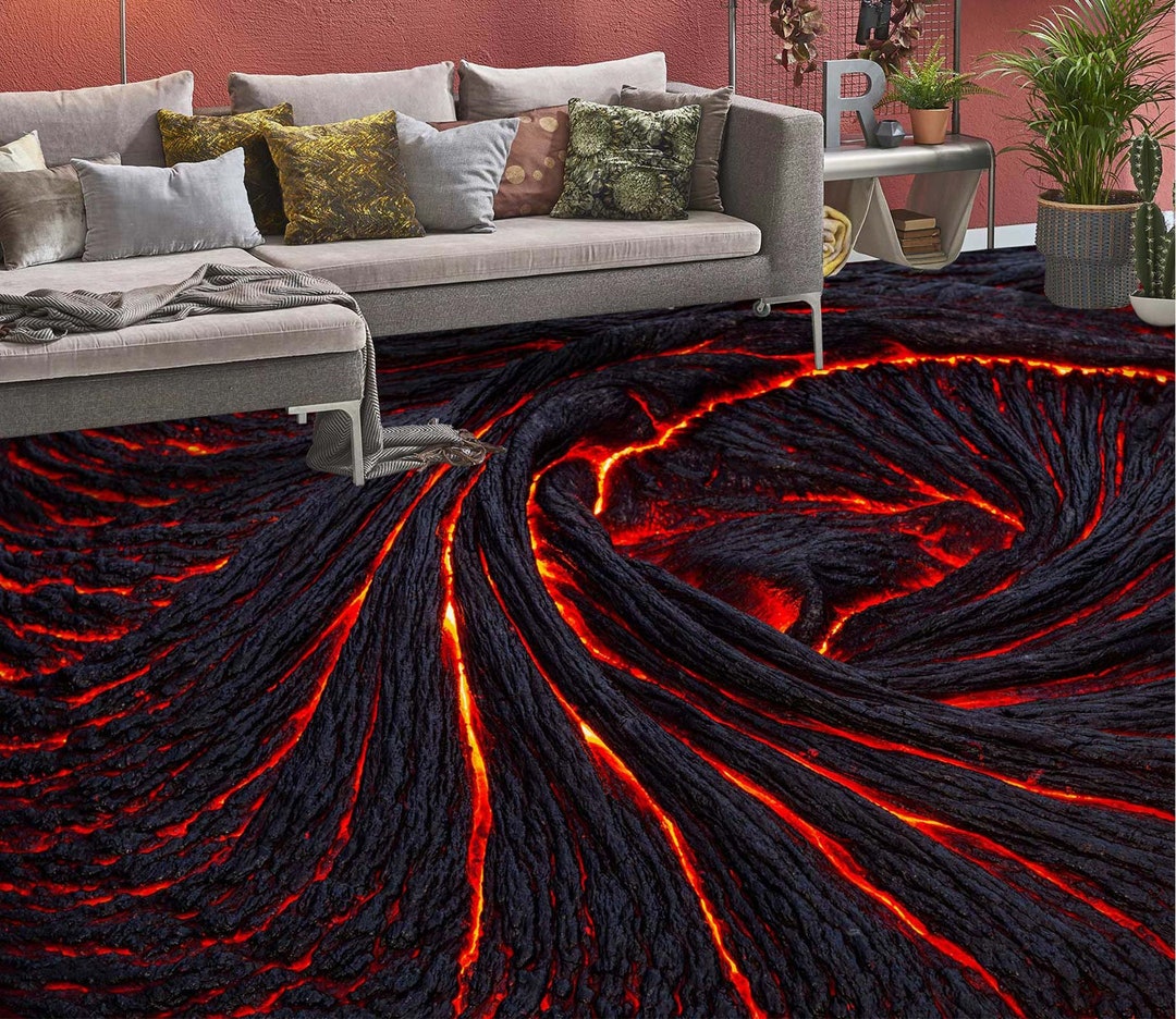 3D Lava Crack Art 9966 Floor Wallpaper Murals Self-adhesive Removable ...