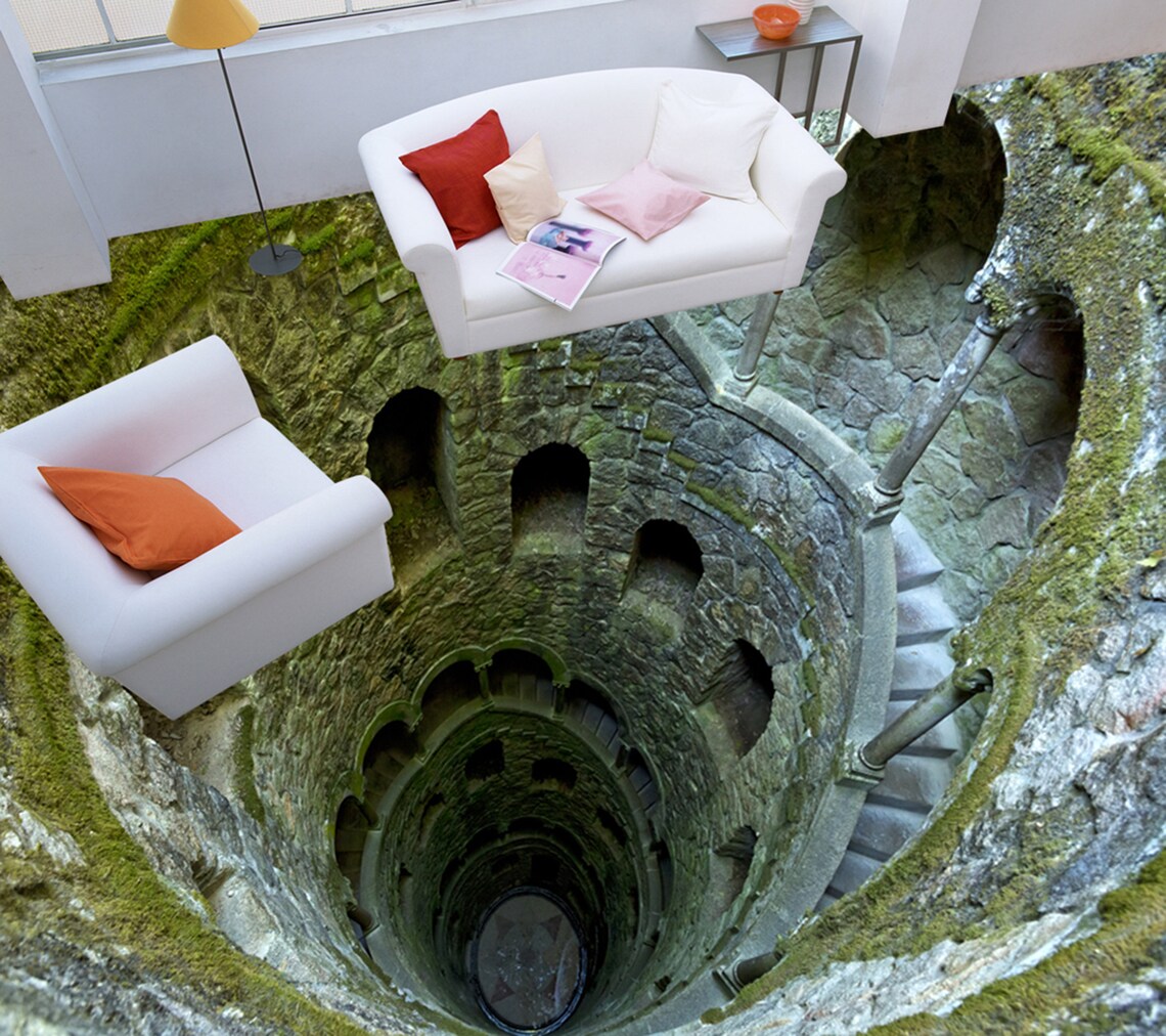 3D Deep Well Hole 1415 Floor Wallpaper Murals Self-adhesive - Etsy