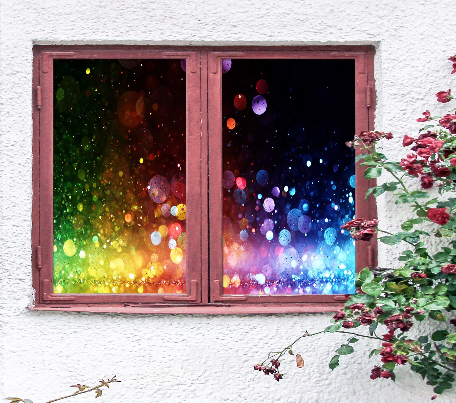 3D Colored Light Spots W221 Window Film Print Sticker Cling - Etsy